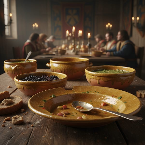 What type of dishware, popular at medieval banquets, could leach toxic ...